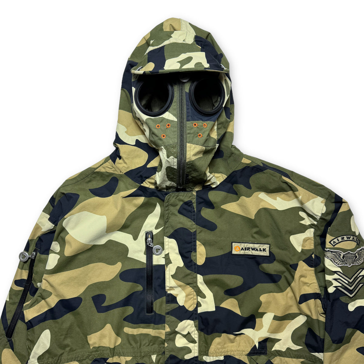 Early 2000's Airwalk Full Zip Face Mask Camo Jacket - Large / Extra La ...